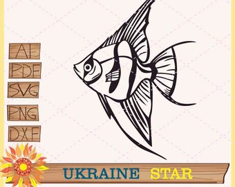 Red Lionfish SVG, Tropical Fish Svg, Tropical Fish Clipart, Files for ...