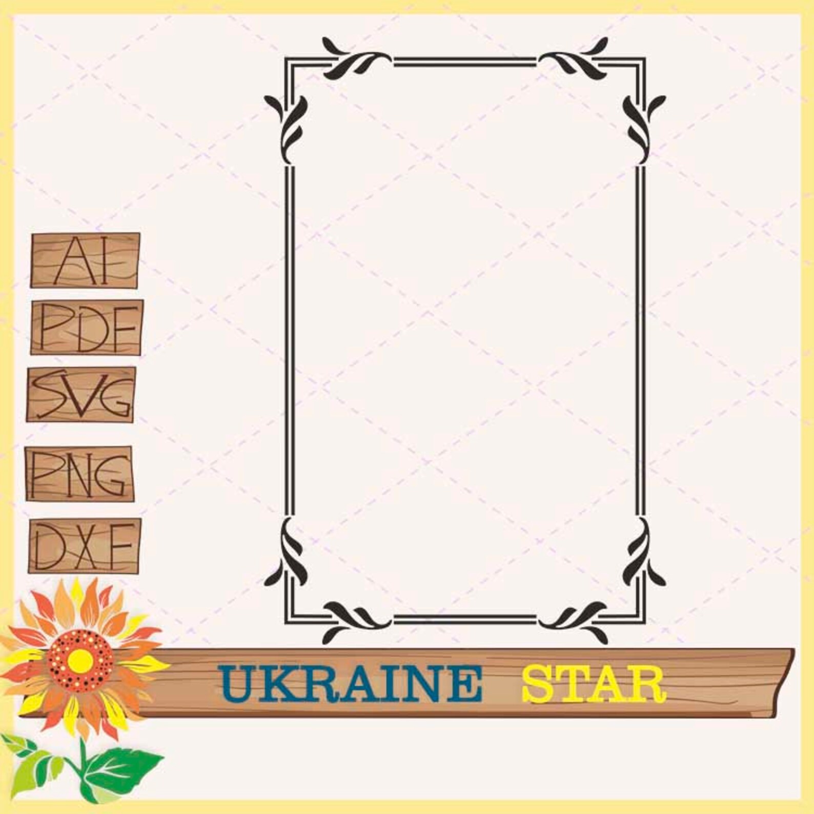 Border Svg Clipart Vector Png - Etsy