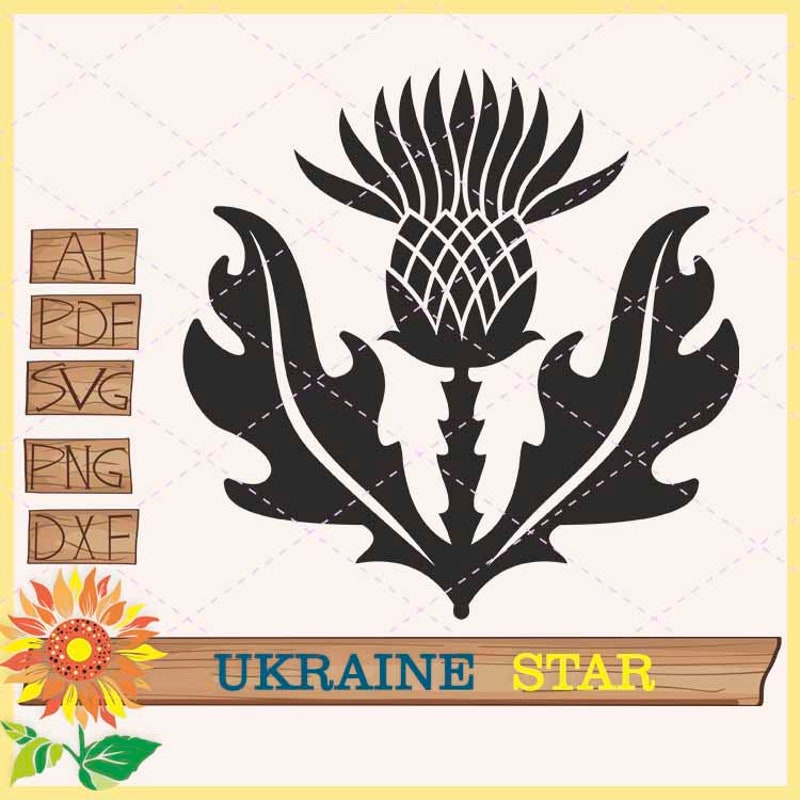 Scottish Thistle Svg - Etsy UK