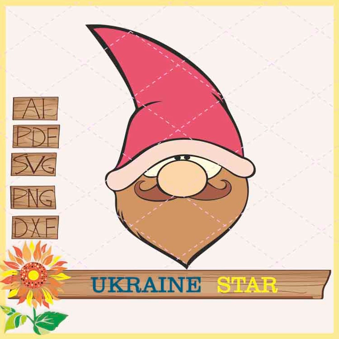 Gnome Clipart Svg Png Drawing - Etsy