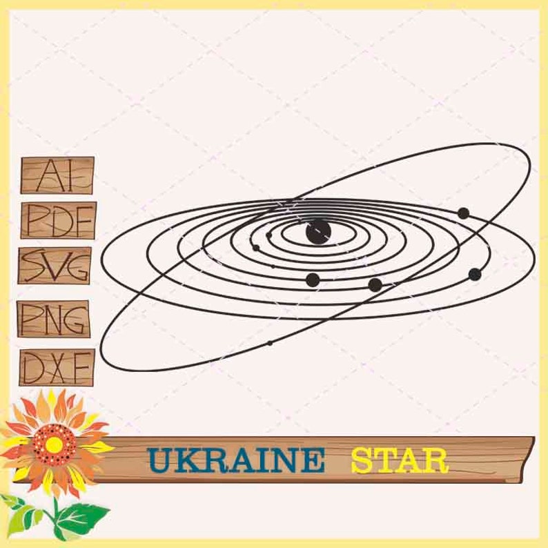 Solar System Svg Planets Galaxy Clipart Space Sun Earth Print - Etsy