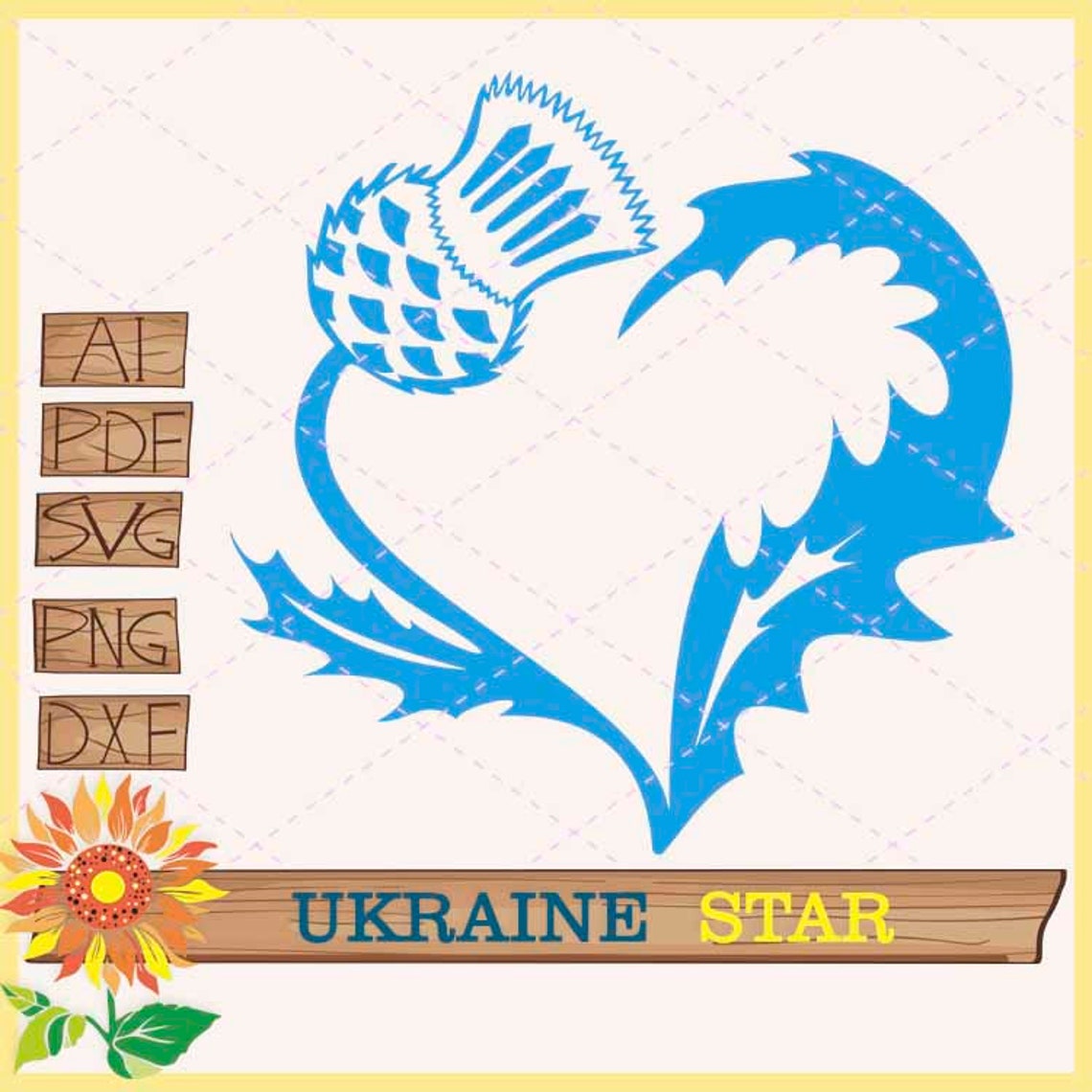 Scottish Thistle Svg Print Celtic Banner St Patricks Day Botanical ...