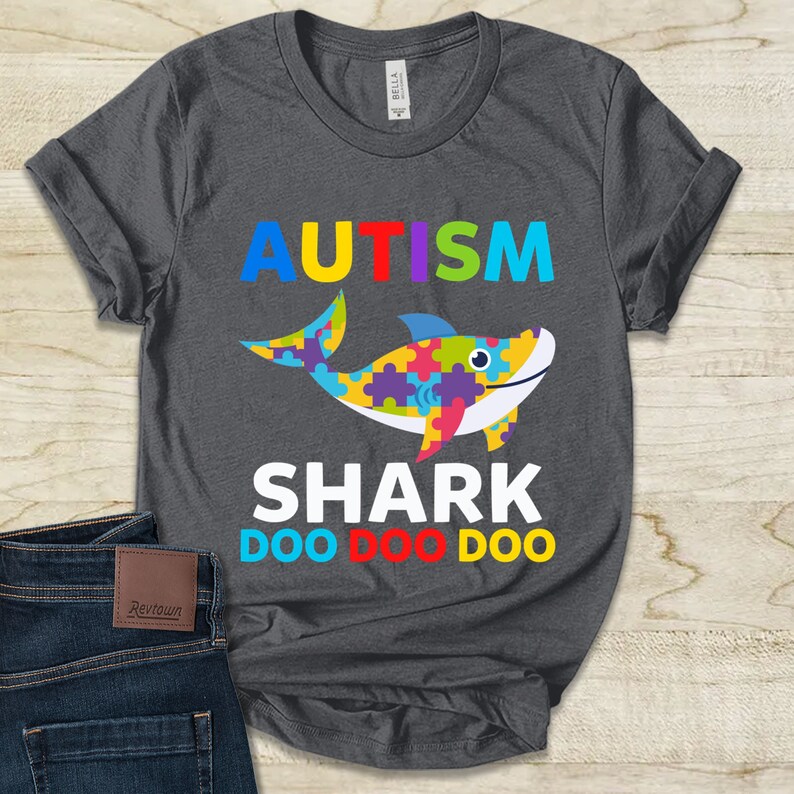Shark Autism Awareness Shirt Autism Support Tee Autism - Etsy