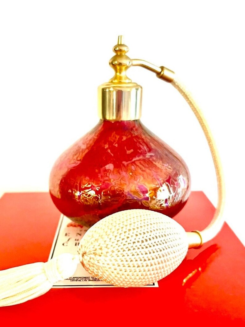 Royal Brierley Vintage Iridescent Glass Perfume Atomizer With Original ...
