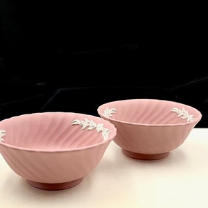 Rare Wedgwood Pink Jasperware Matching Pair of Small Bowls / Trinket ...