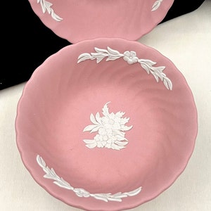 Rare Wedgwood Pink Jasperware Matching Pair of Small Bowls / Trinket ...