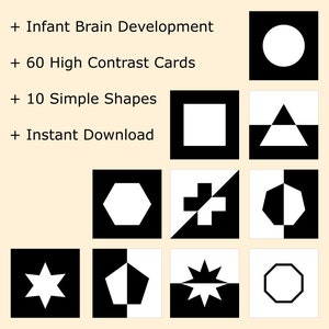 60 High-contrast Black and White Geometric Montessori Digital Download ...