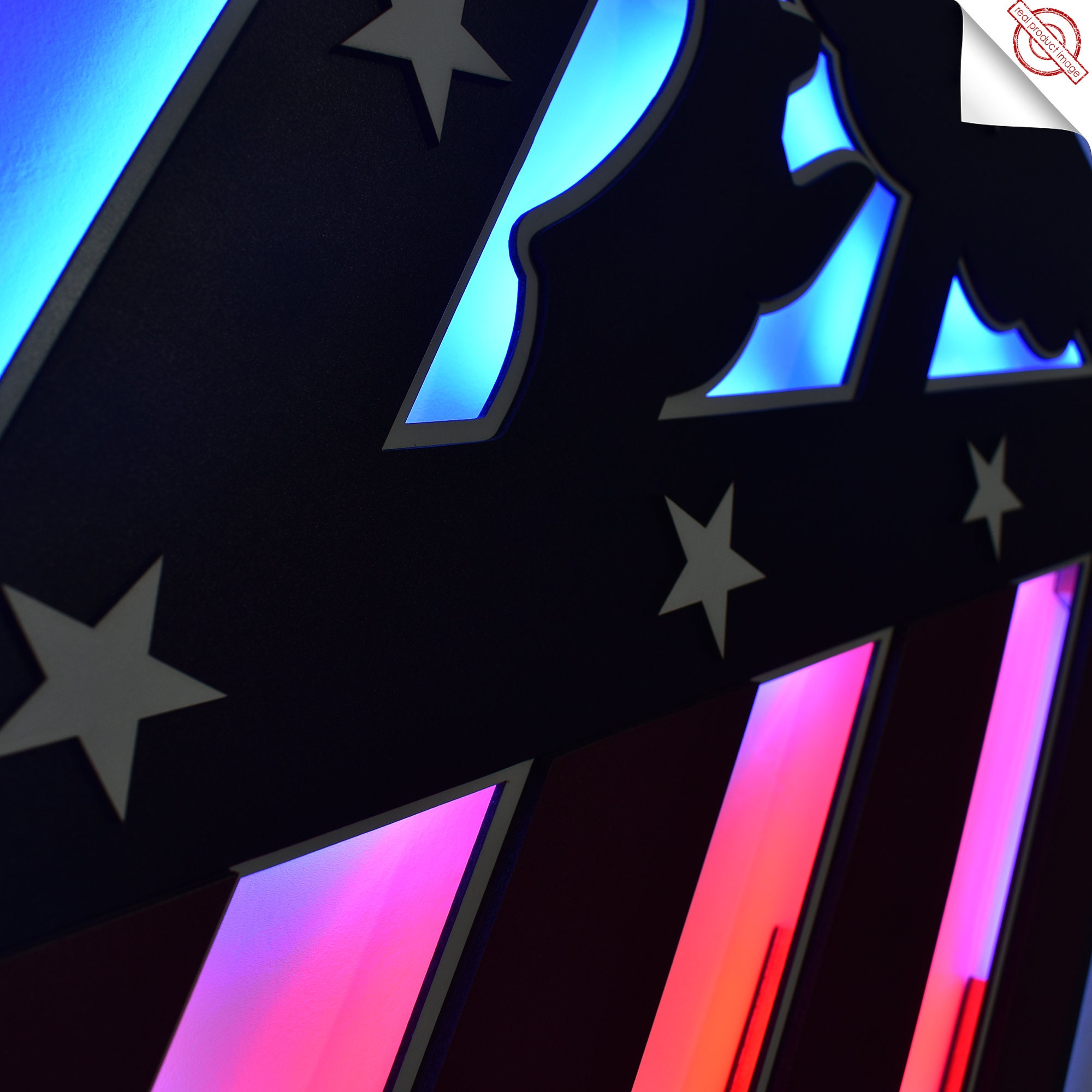 3D Atlético Madrid Team Logo. Led Light, Wall Art Atlético Madrid ...