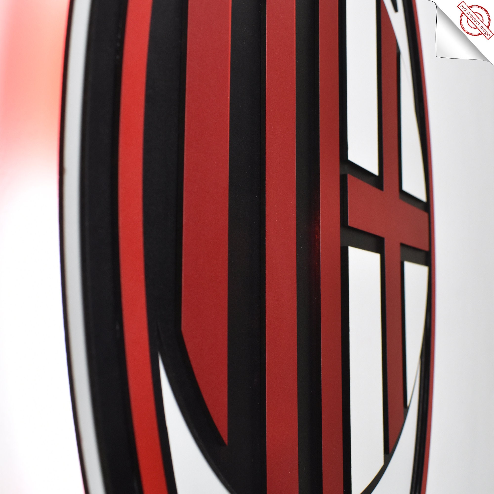3D AC Milan Team Logo. Led Light, Wall Art AC Milan. for Wall AC Milan ...