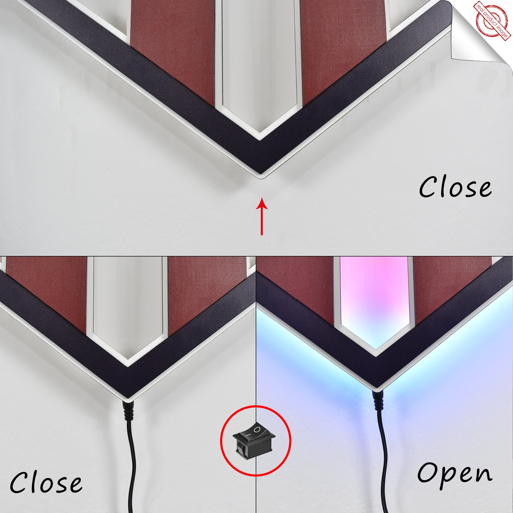 3D Atlético Madrid Team Logo. Led Light, Wall Art Atlético Madrid ...