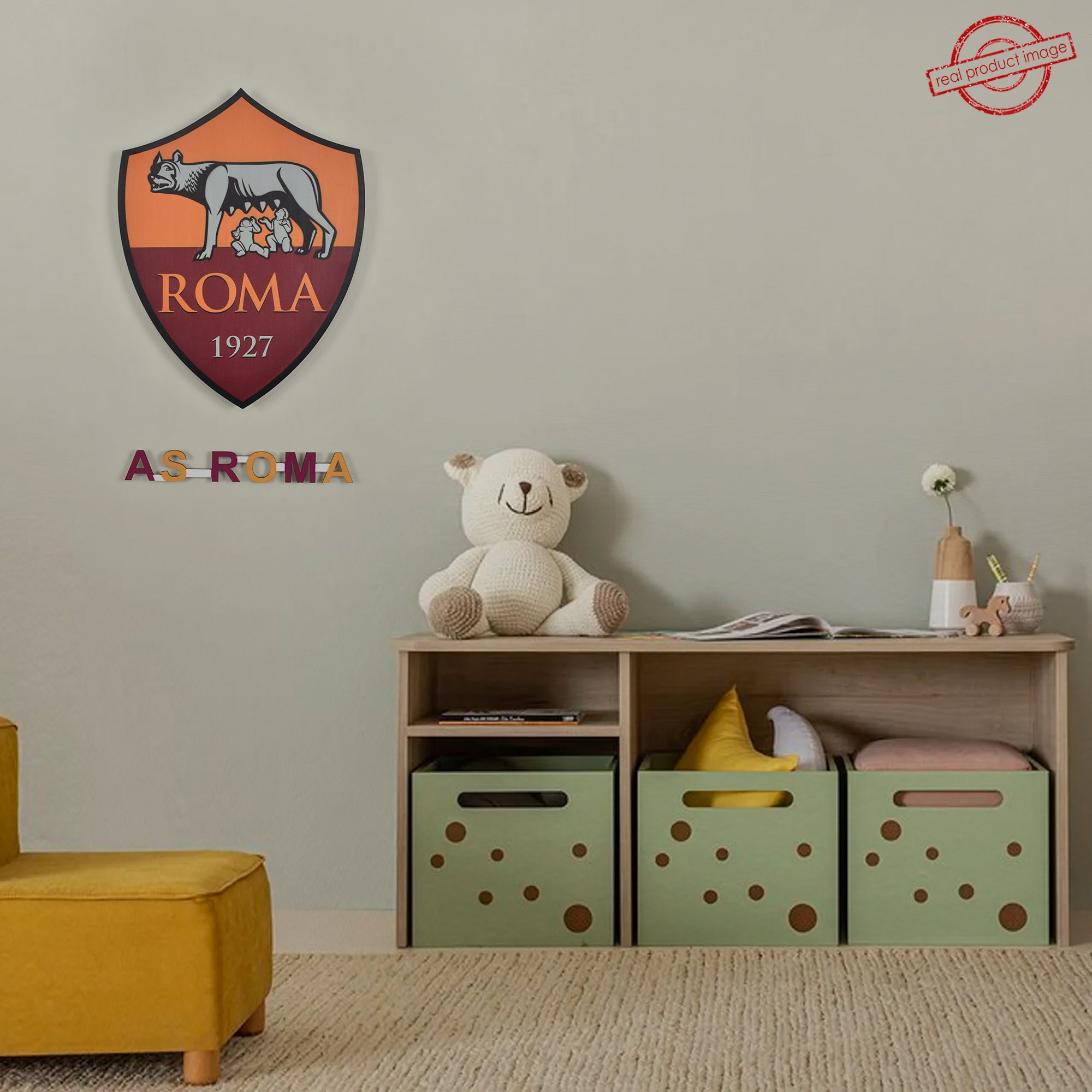 AS Roma Team Logo. Wall Art AS Roma. for Wall AS Roma. Roma - Etsy Canada