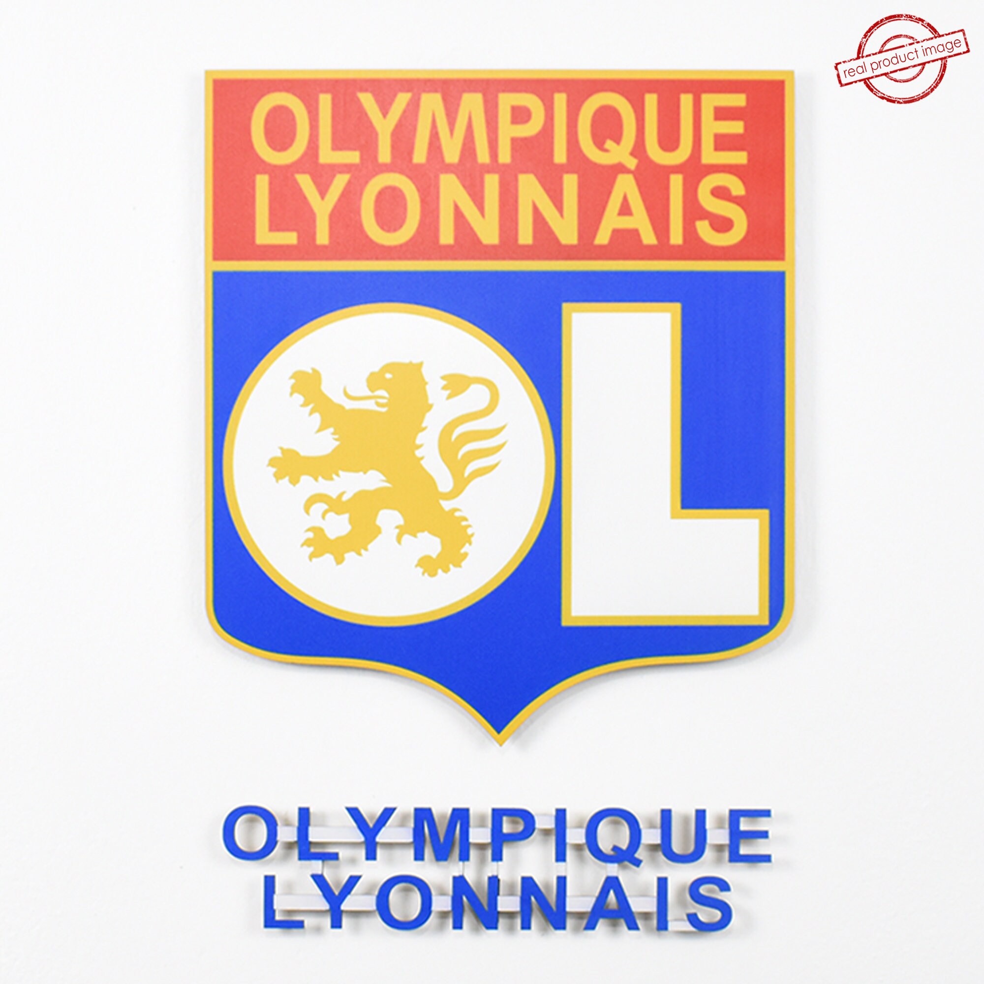 Logo de l'équipe de l'Olympique Lyonnais. Tableau - Etsy France