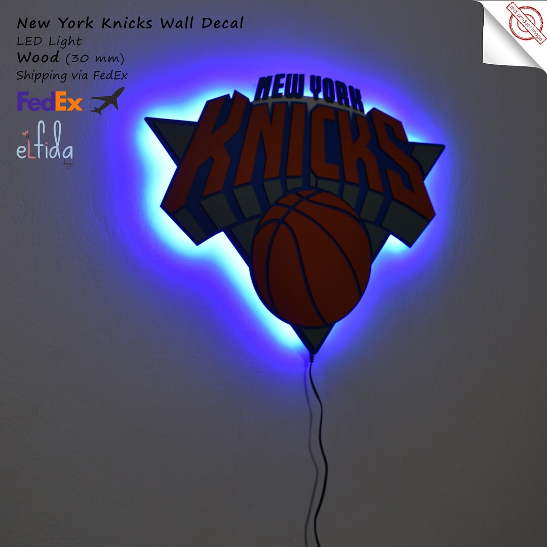 3D New York Knicks LED Wall Decor: NBA Team Logo - Etsy