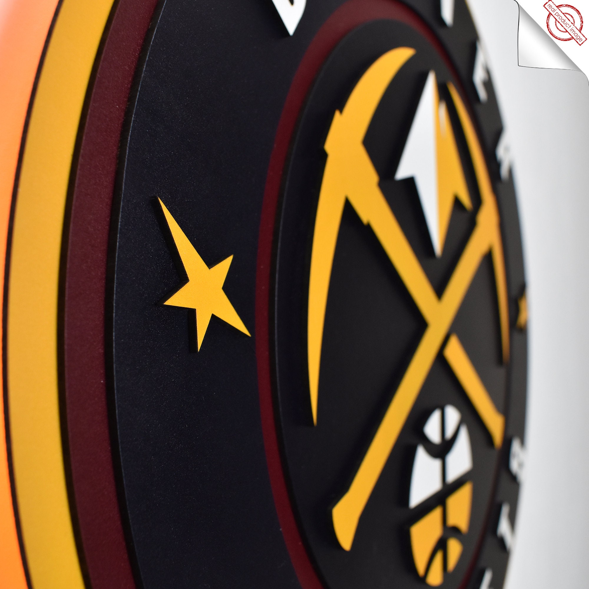 3D Denver Nuggets LED Light - Wooden Wall Art - Etsy