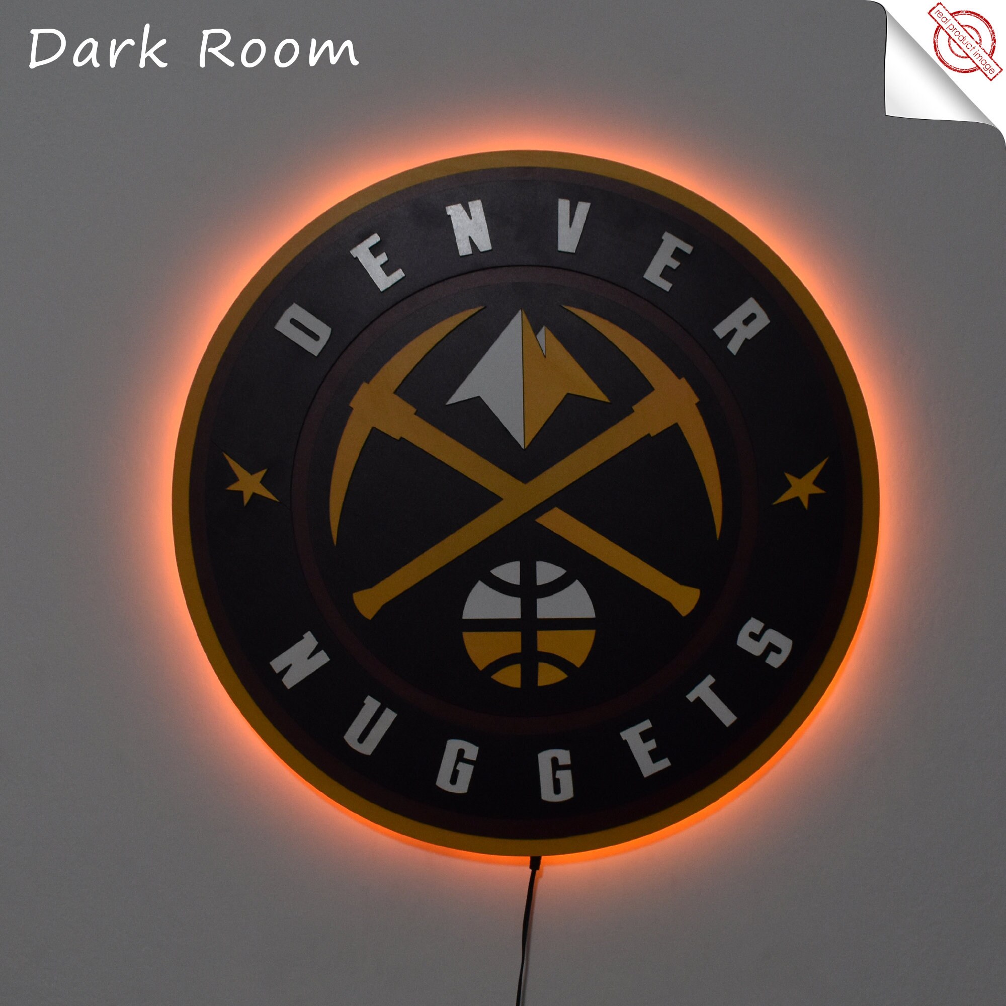 3D Denver Nuggets LED Light - Wooden Wall Art - Etsy