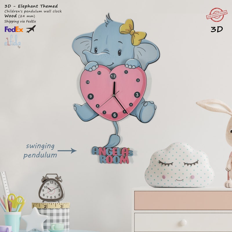 Children Wall Clock - Etsy