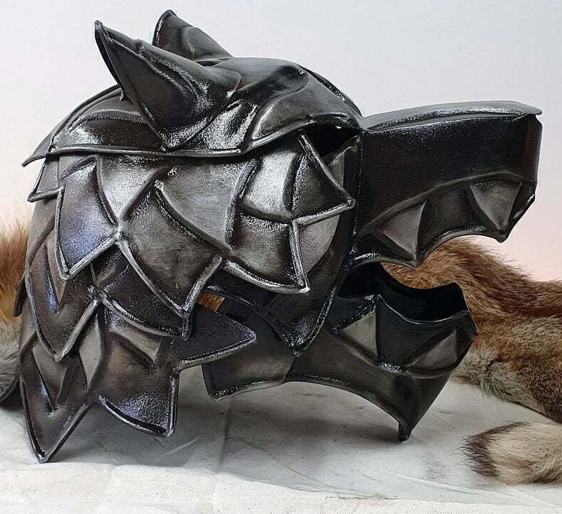 Medieval Great , Wolf Helmet 18 Gauge Steel Battle Ready Premium Gothic ...