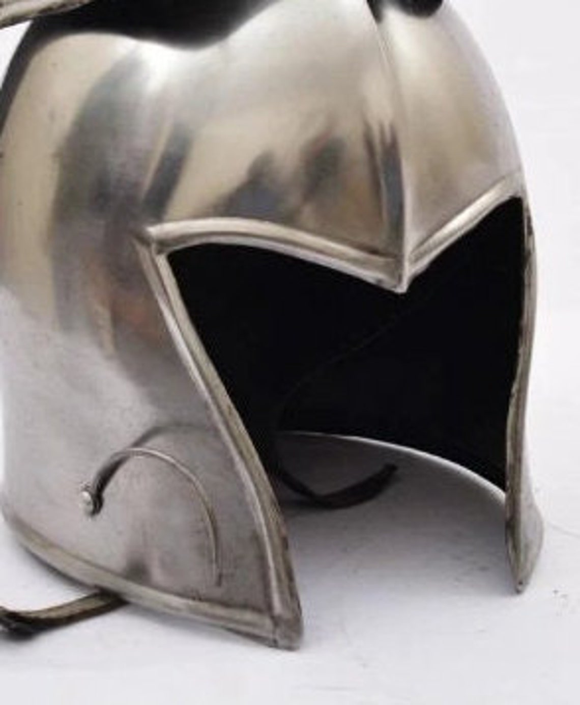 Medieval Hand-forged BLACK/ SILVER Visor Combat Barbute - Etsy