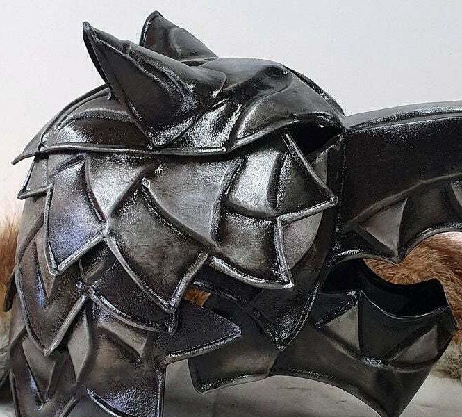 Medieval Great , Wolf Helmet 18 Gauge Steel Battle Ready Premium Gothic ...