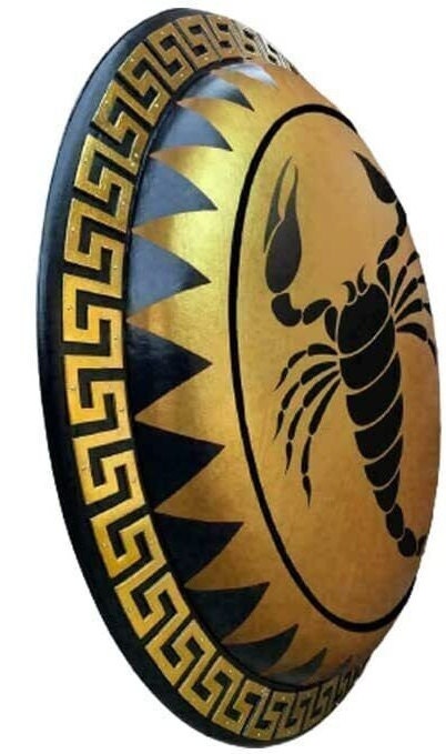 Greek Hoplite SCORPION Shield ,medieval Hand-forged Steel Round Battle ...