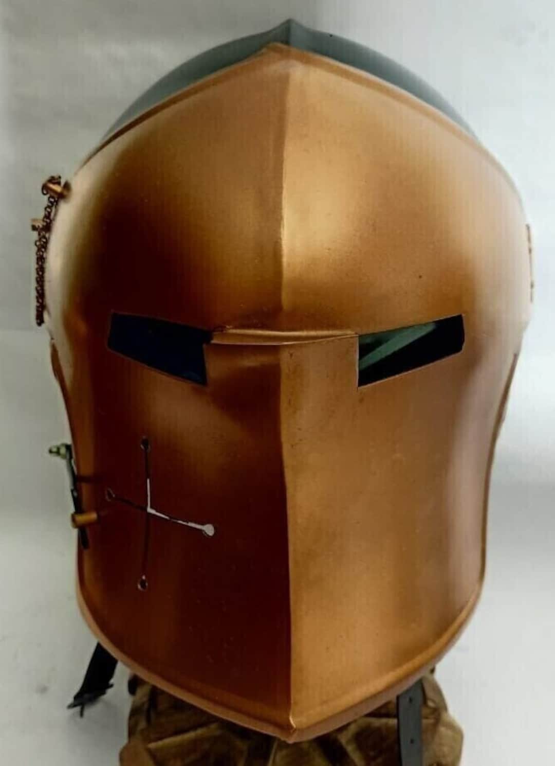 Medieval,dark Knight Barbute Helmet, Hand-made Replica Steel Visor ...