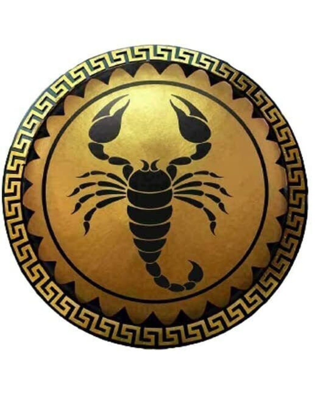 Escudo griego hoplita SCORPION, escudo de batalla redondo de acero ...