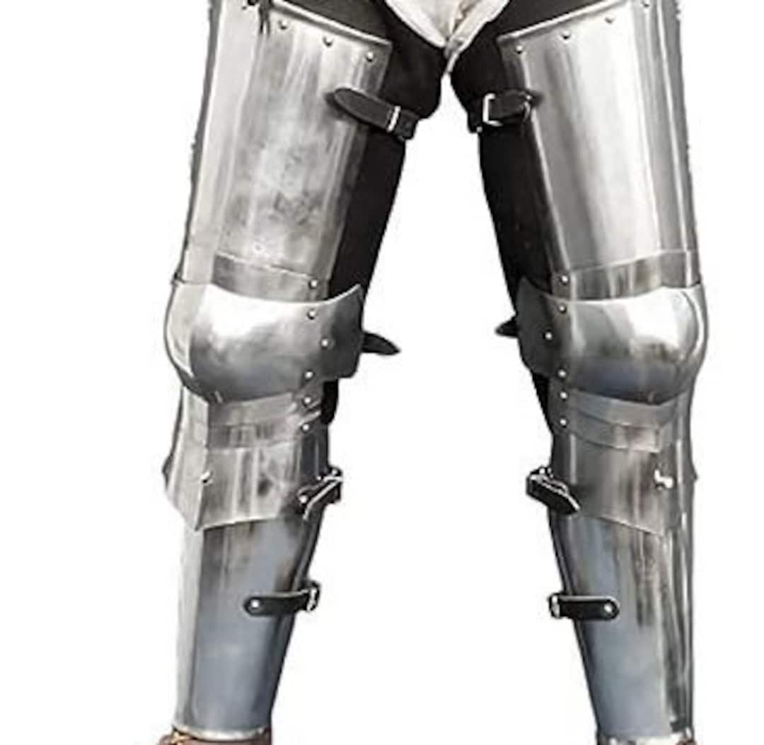 Medieval Gothic Battle Worrier's Steel Hand-made/ Cosplay Full Leg ...