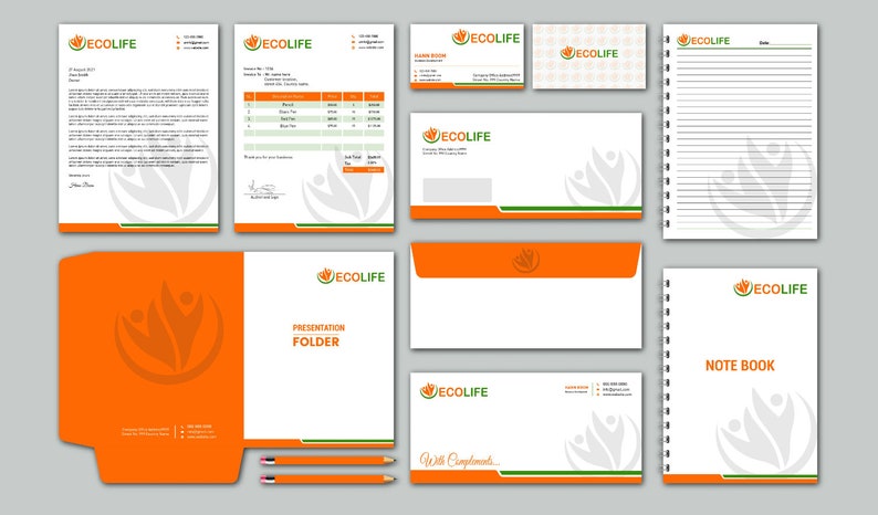 Professional Letterhead, Plus Business Card & Envelops | Stationary ...