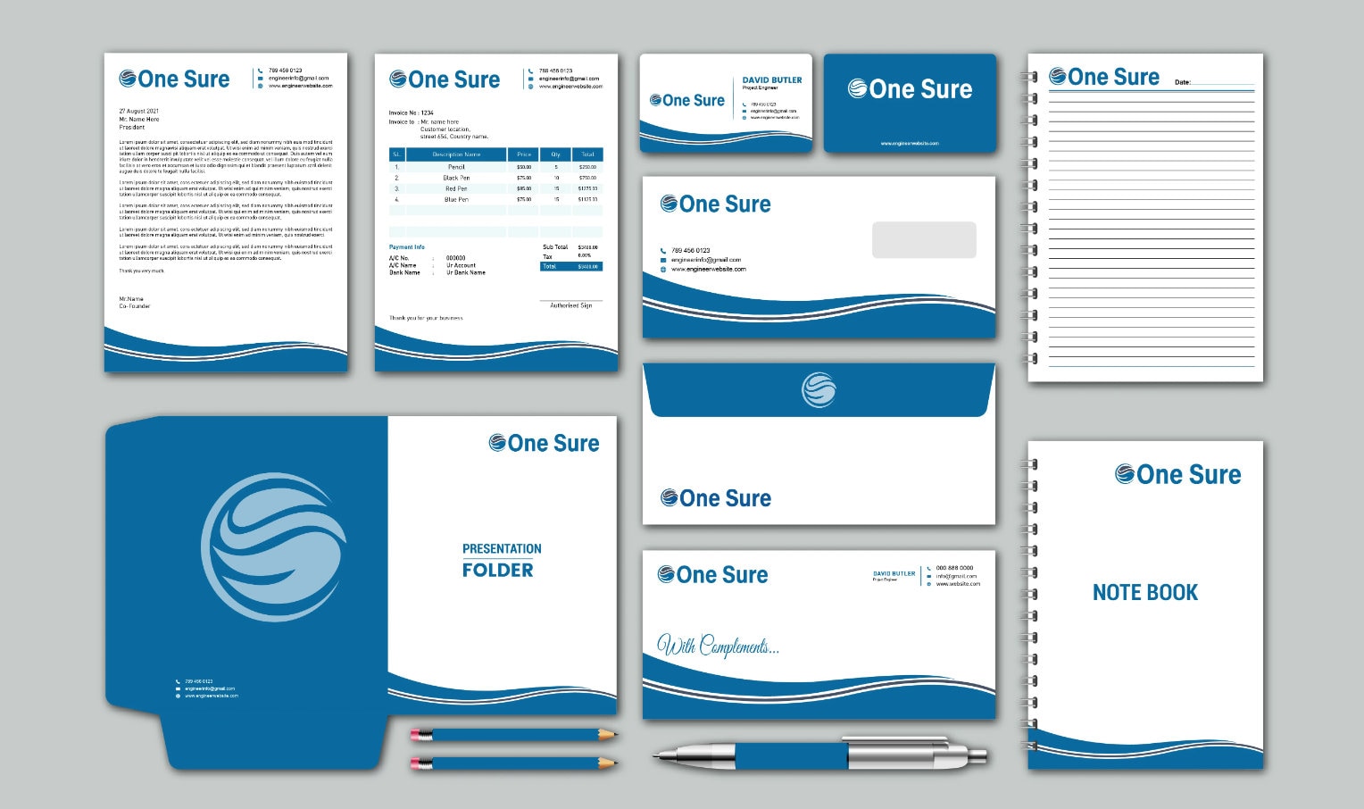 Professional Letterhead, Plus Business Card & Envelops | Stationary ...
