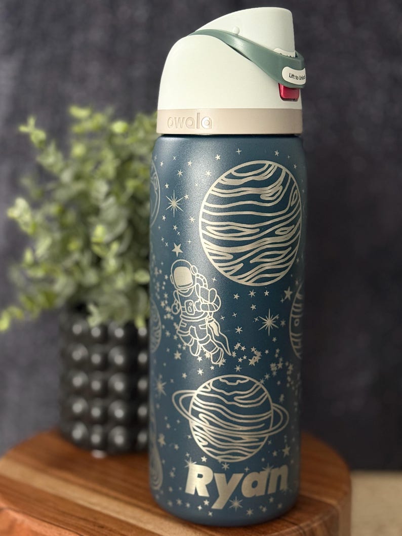 Personalized Space-themed Engraved Owala Water Bottle - Etsy