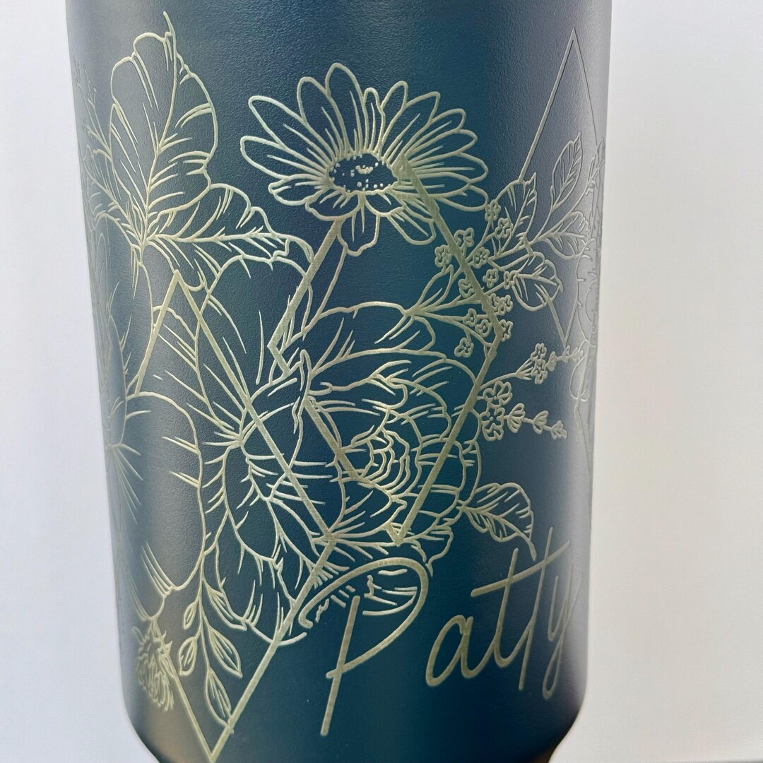 Owala 40 Oz Tumbler Personalized Engraved Spring Flowers With Diamond ...