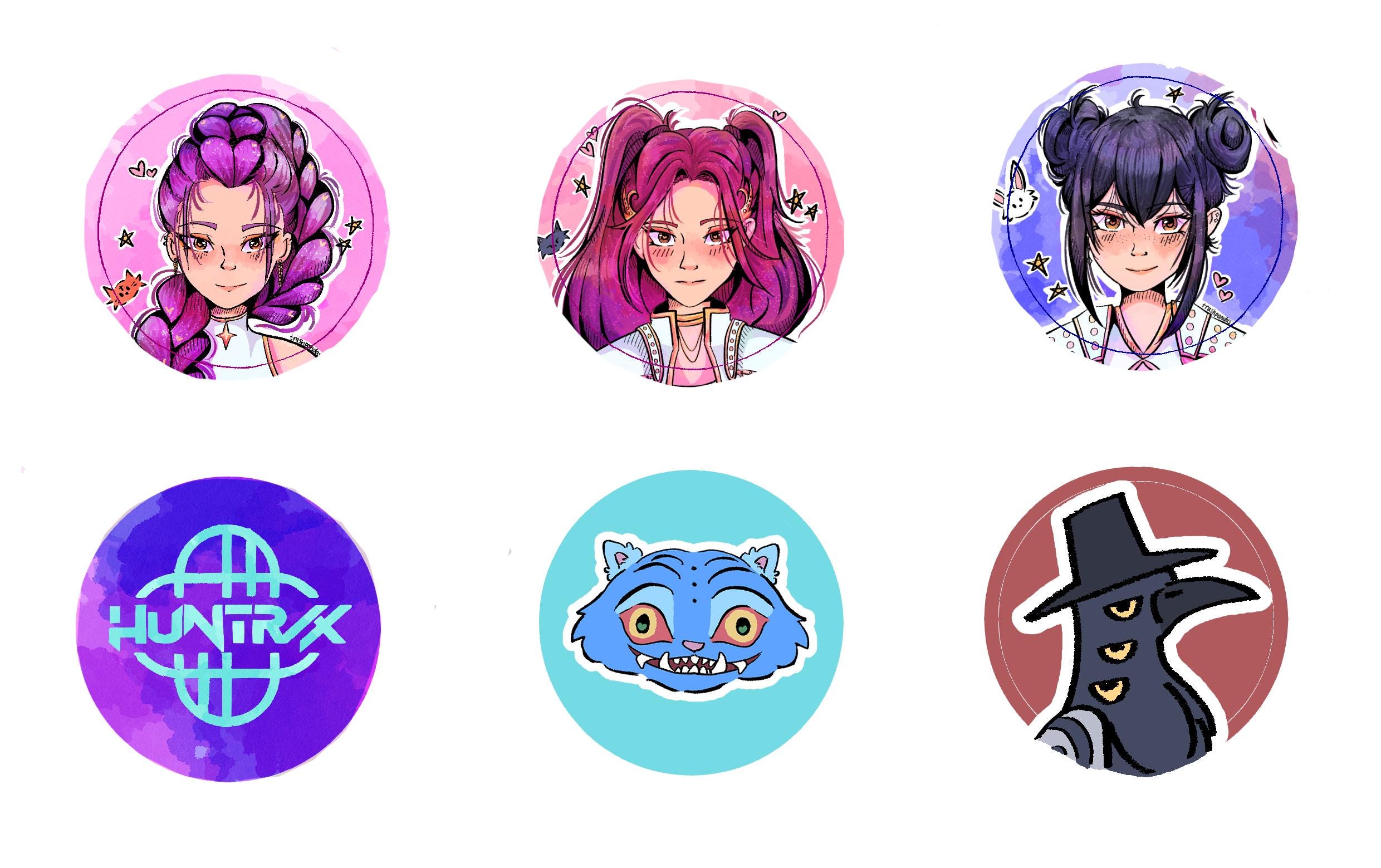 Kpop Demon Hunters Inspired Button Badges - Etsy