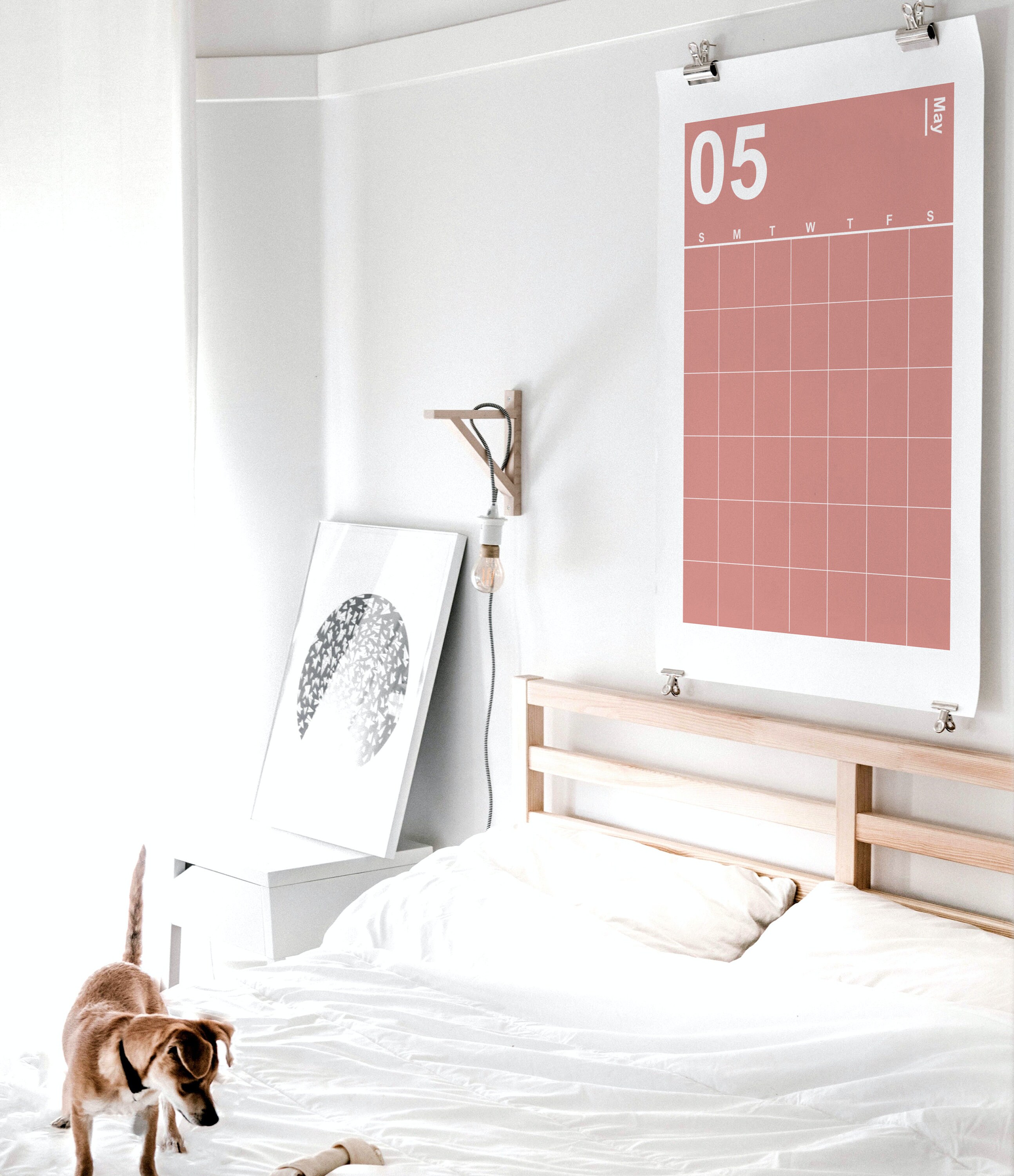 Earthy Large Monthly Wall Calendar Art 30 X 20 - Etsy