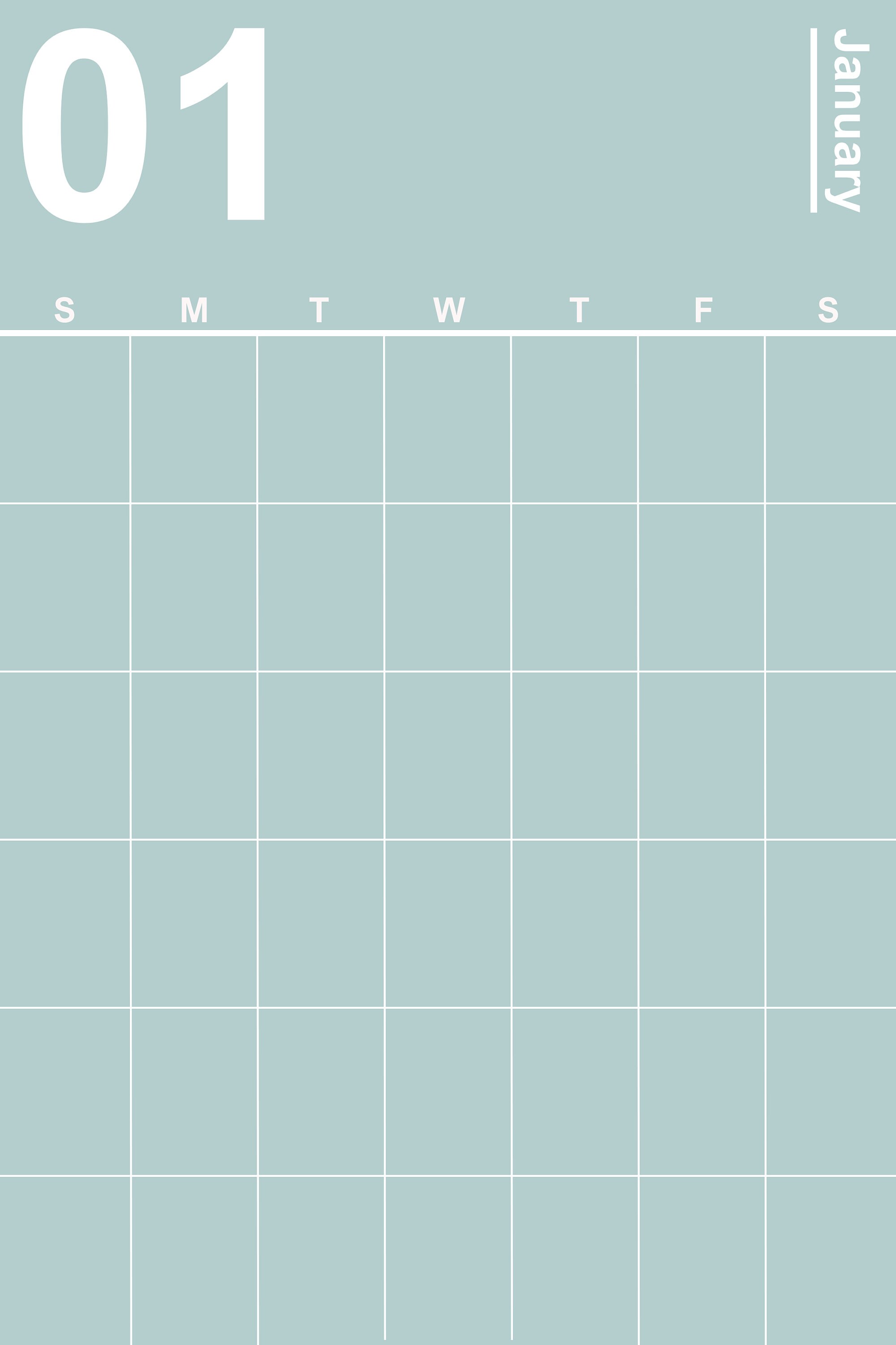 Earthy Large Monthly Wall Calendar Art 30 X 20 - Etsy