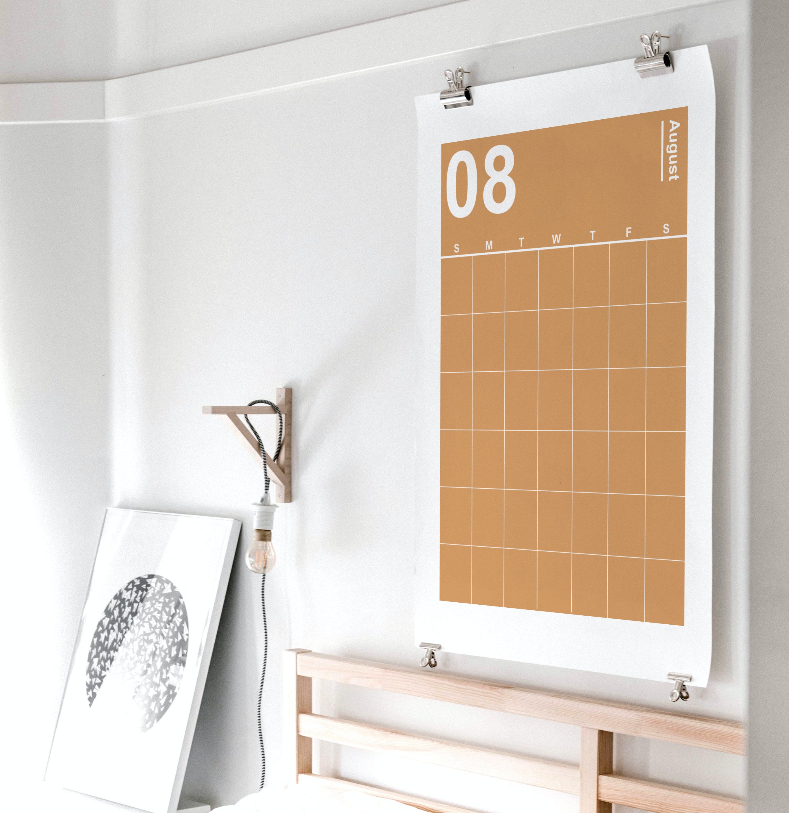 Earthy Large Monthly Wall Calendar Art 30 X 20 - Etsy