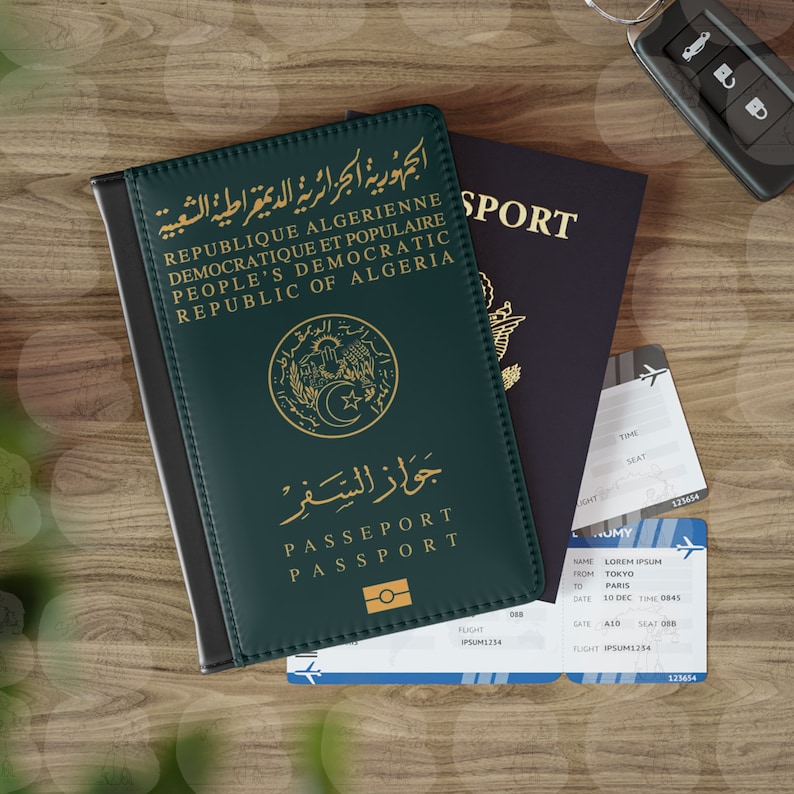 Algerian Custom Passport Cover, Personalized Luggage Tag, Travel Gift ...