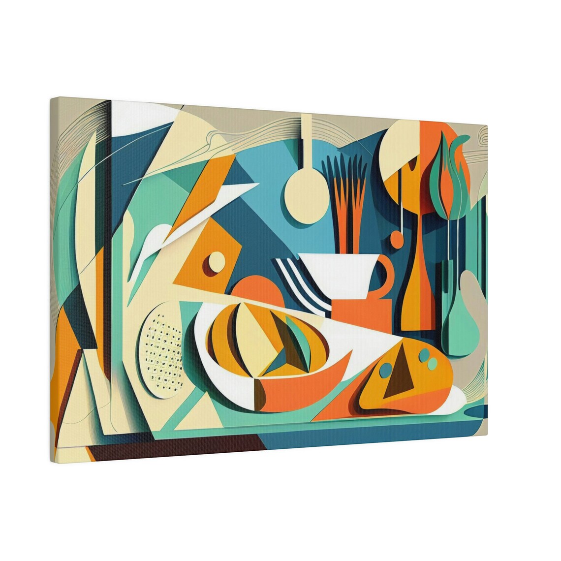 Abstract Modern Kitchen Design Kitchen Place Setting Bright Vibrant ...