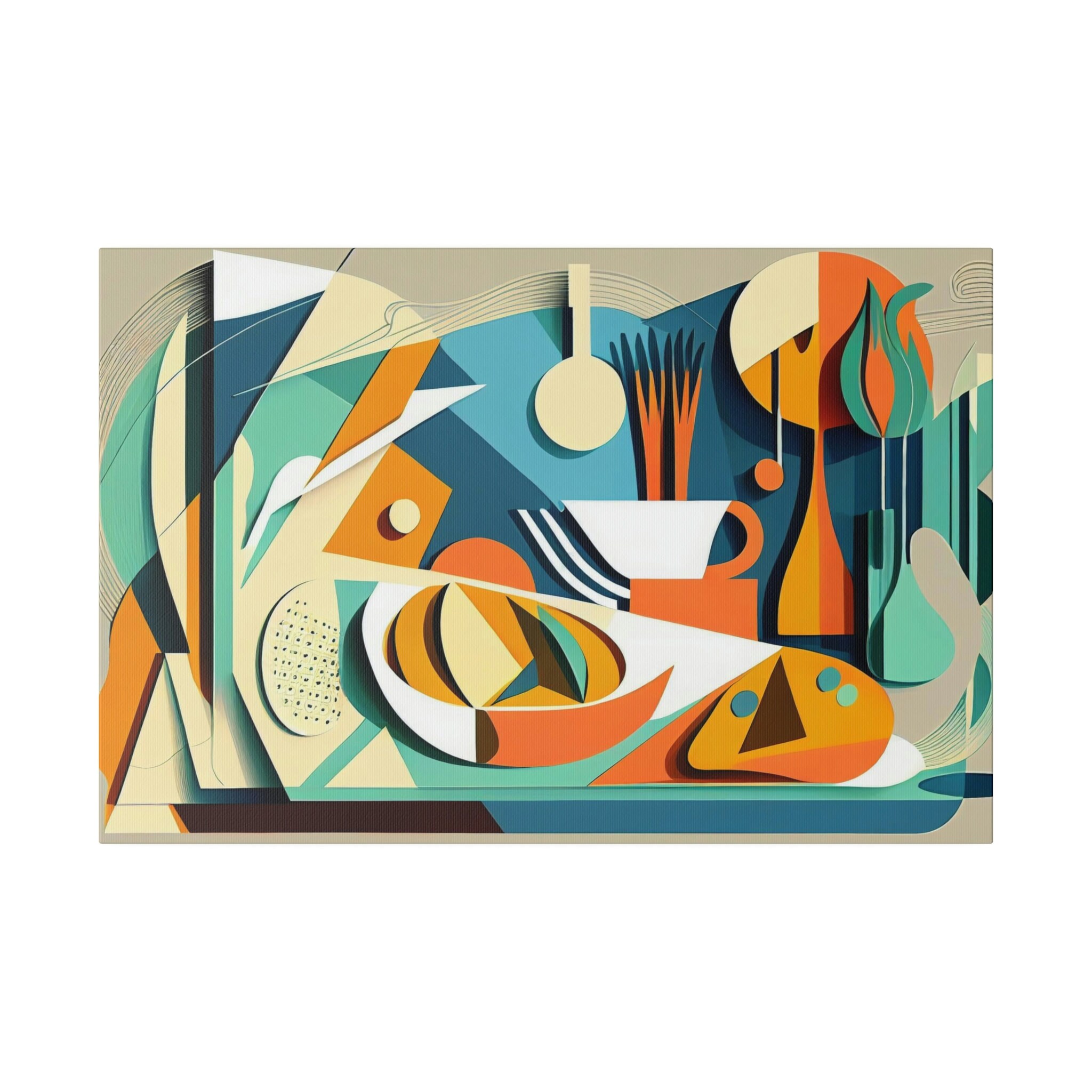 Abstract Modern Kitchen Design Kitchen Place Setting Bright Vibrant ...