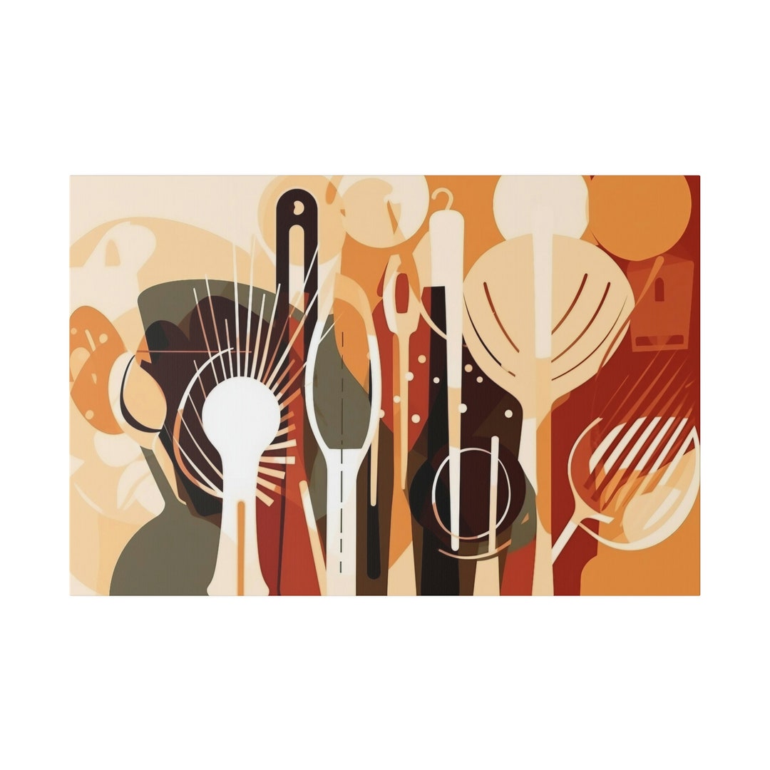 Abstract Modern Kitchen Design Kitchen Utensils Bright Vibrant Color ...