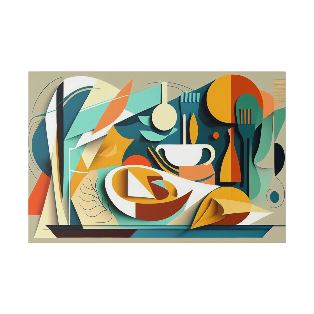 Abstract Modern Kitchen Design Kitchen Place Setting Bright Vibrant ...
