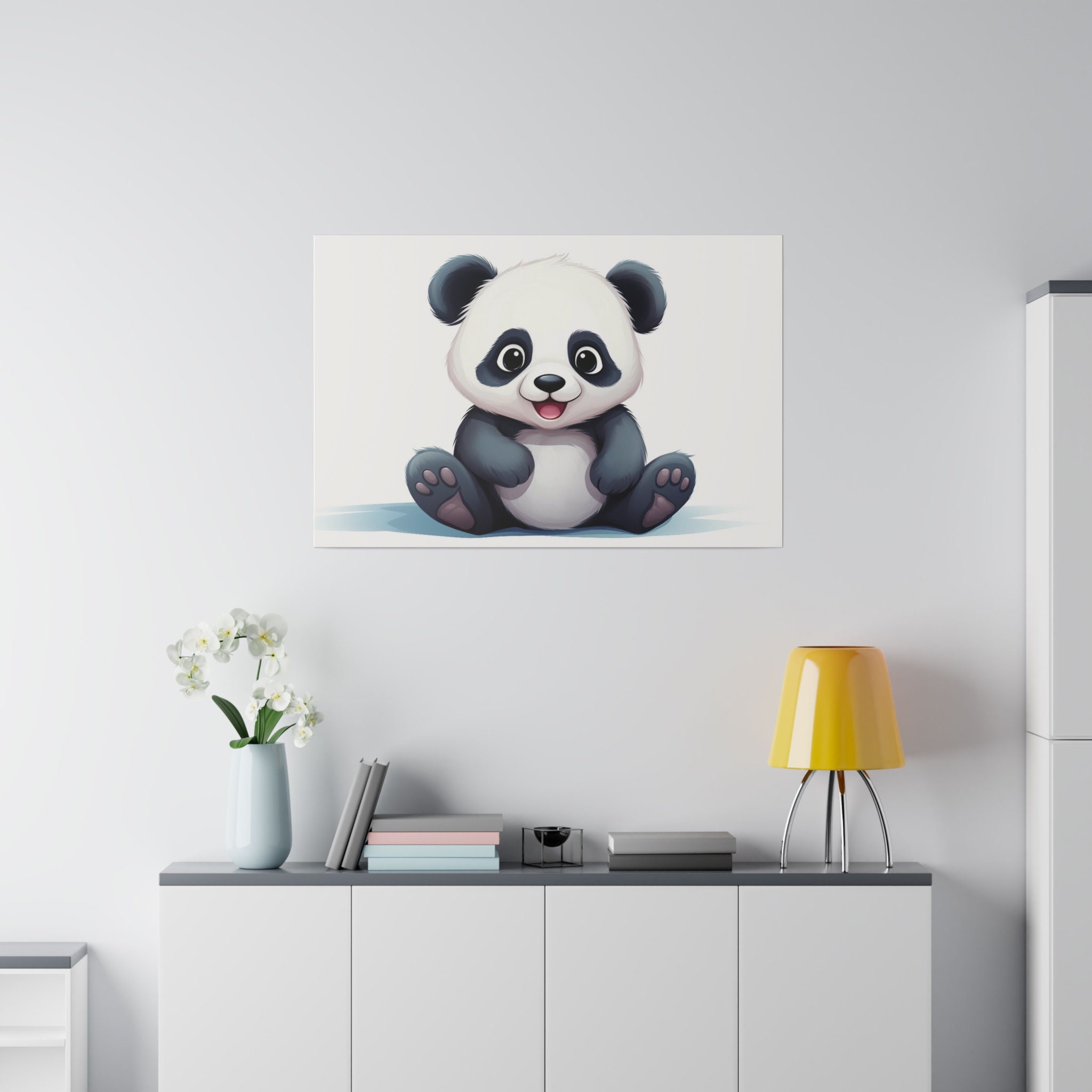 Happy Smiling Panda Nursery Animal Friends Wall Décor for Boys Girls ...