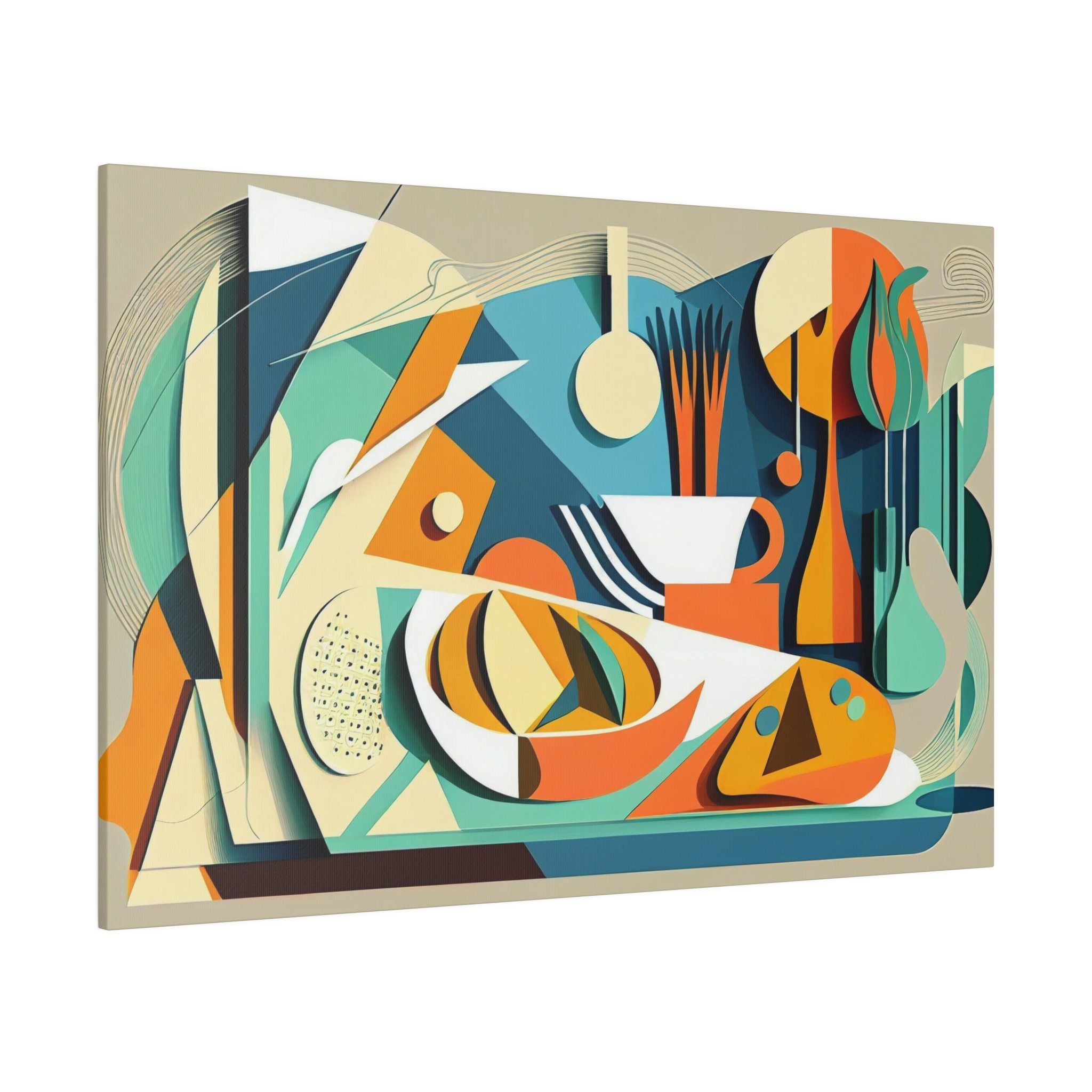 Abstract Modern Kitchen Design Kitchen Place Setting Bright Vibrant ...