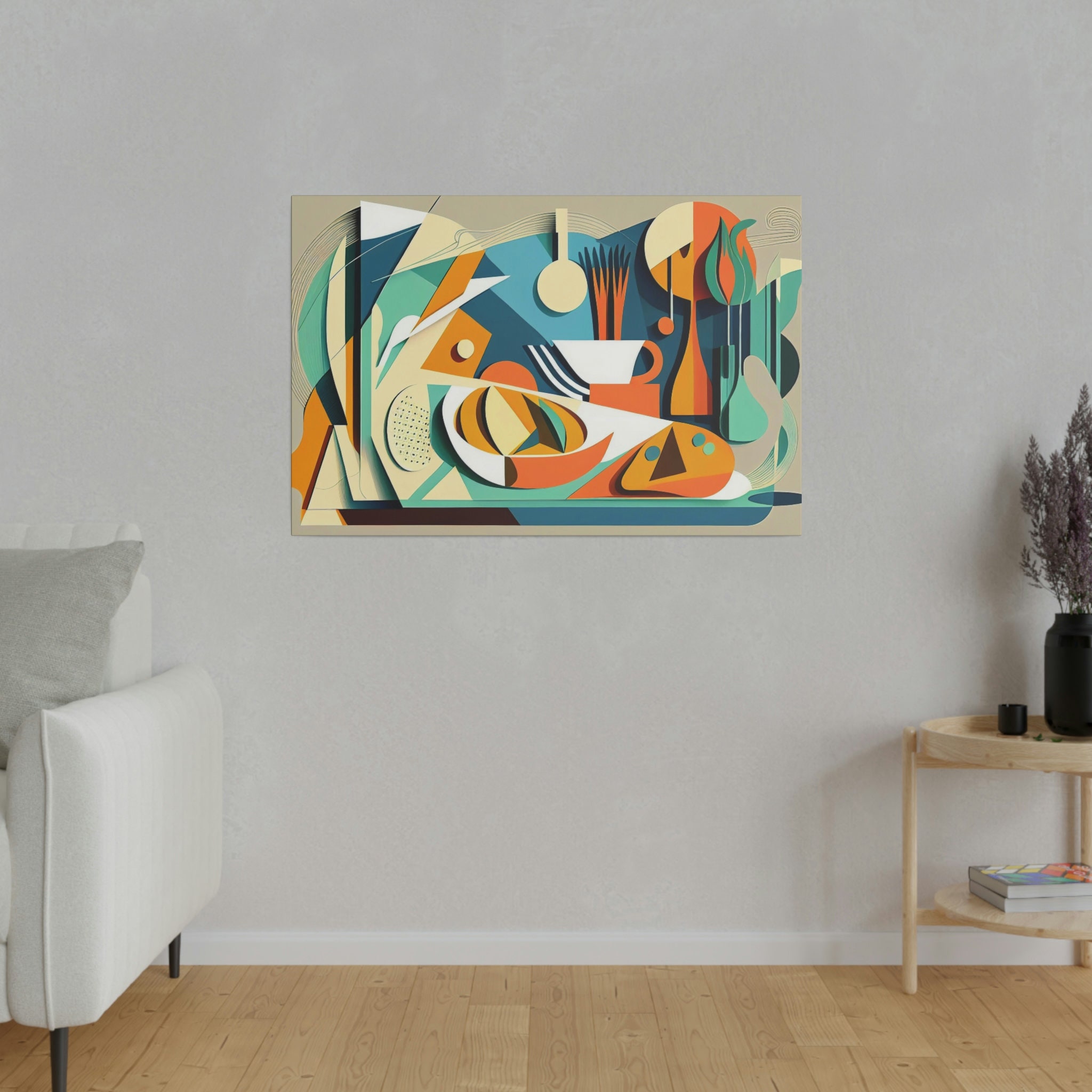 Abstract Modern Kitchen Design Kitchen Place Setting Bright Vibrant ...