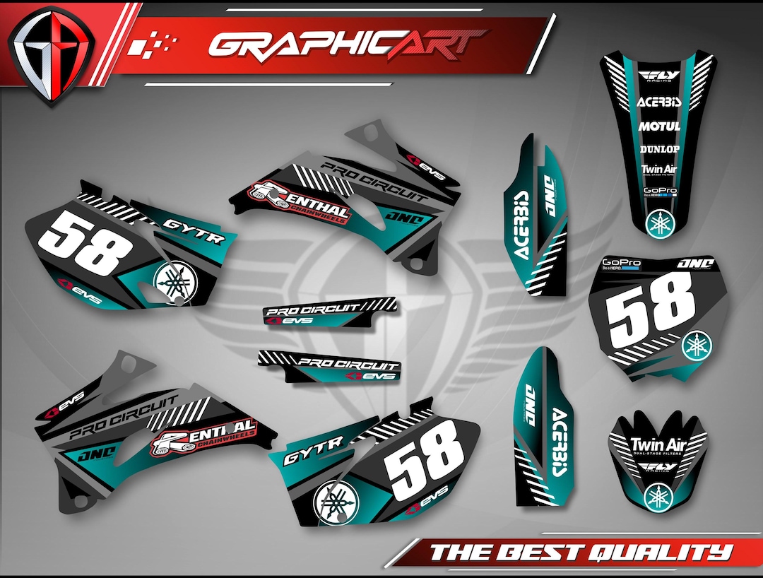 Graphic Kit Yamaha YZF 250F/450F (2006-2009) Yamaha YZ250F - Yamaha YZF ...