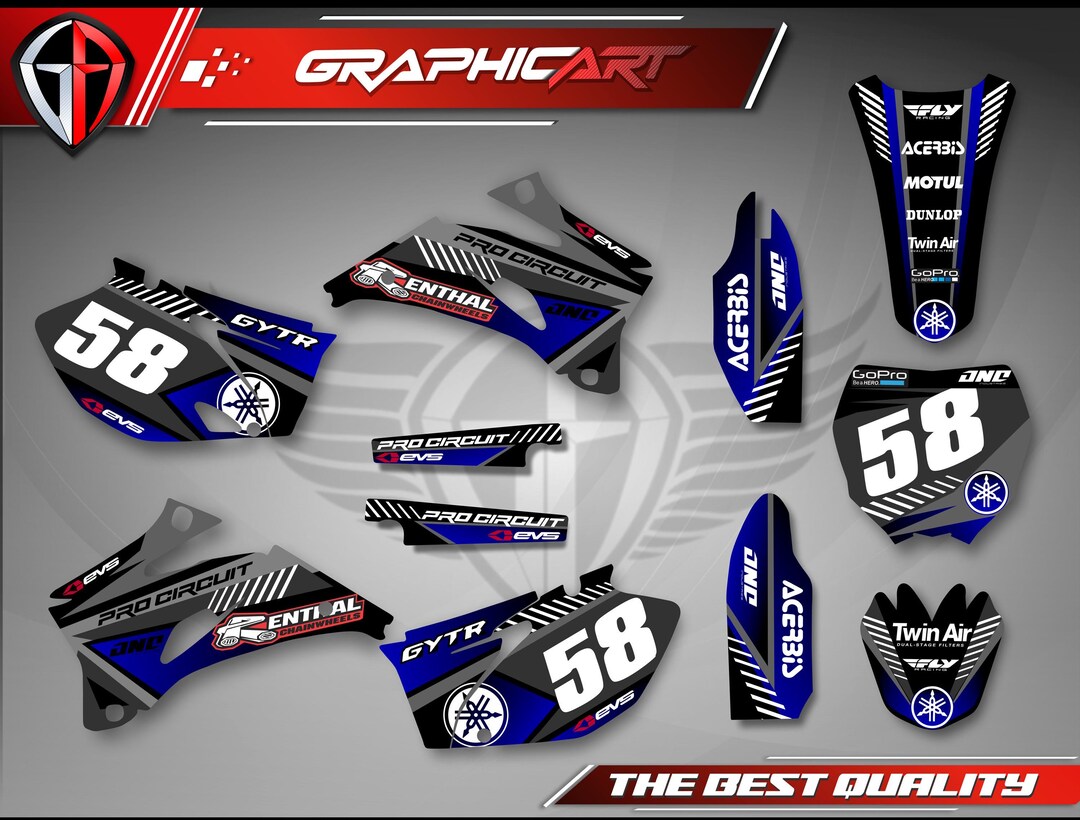 Graphic Kit Yamaha YZF 250F/450F (2003-2009) Yamaha YZ250F - Yamaha YZF ...