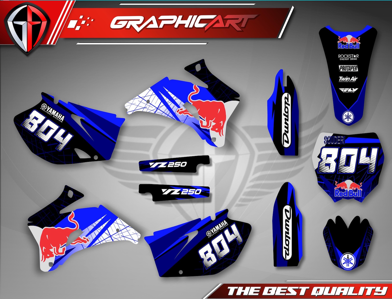 Graphic Kit Yamaha YZF 250F/450F (2003-2009) Yamaha YZ250F - Yamaha YZF ...