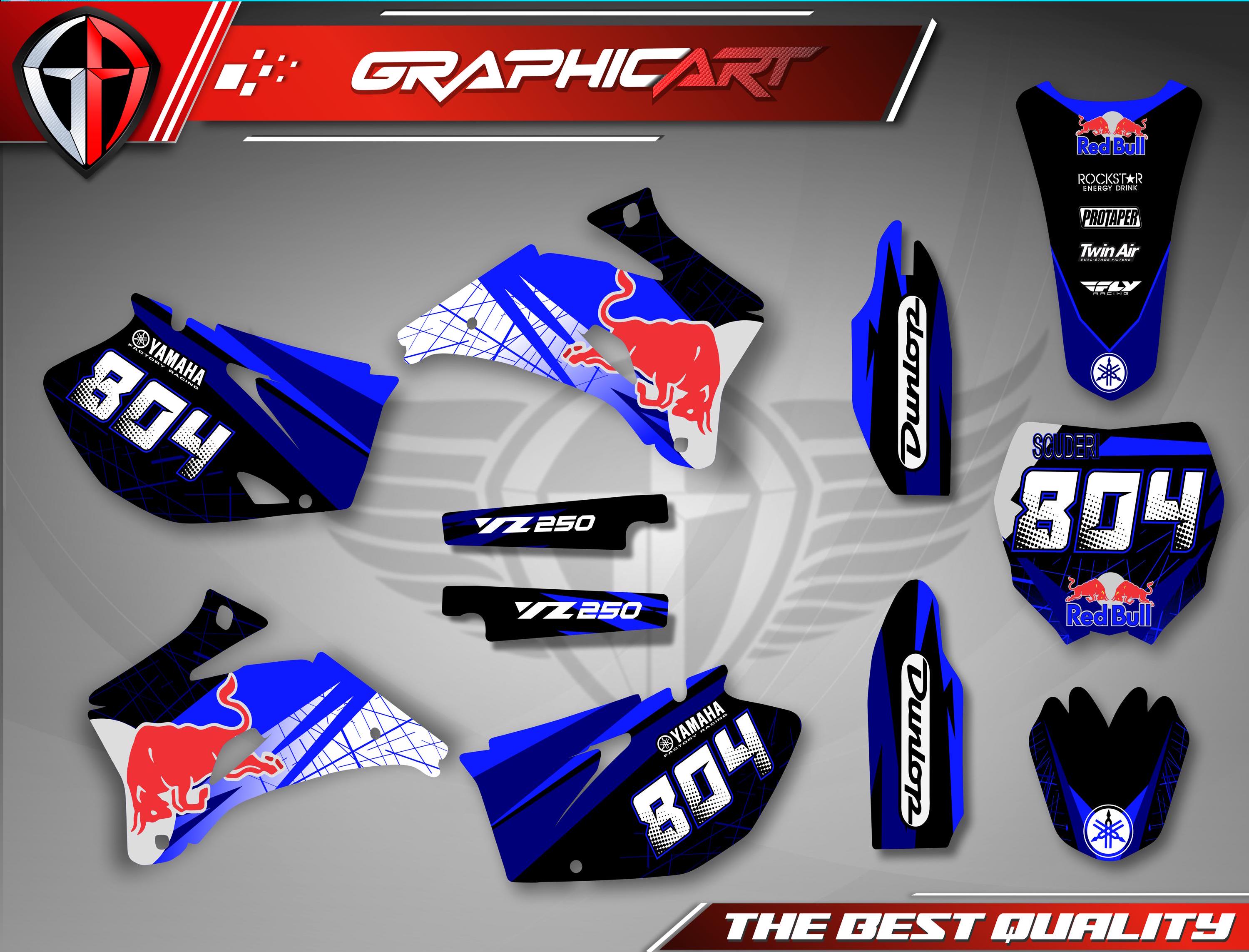 Graphic Kit Yamaha YZF 250F/450F 2003-2009 Yamaha YZ250F Yamaha YZF ...
