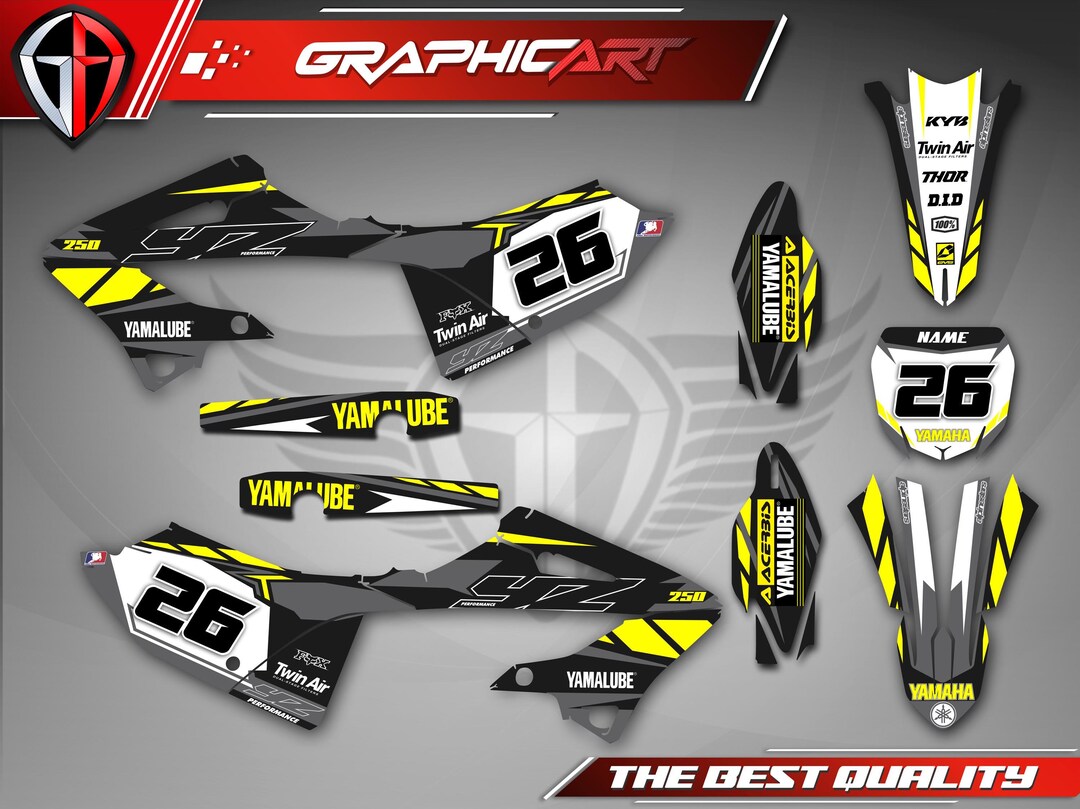 Graphics Kit for YAMAHA YZ 250 2022-2023 - Customization- Decals ...