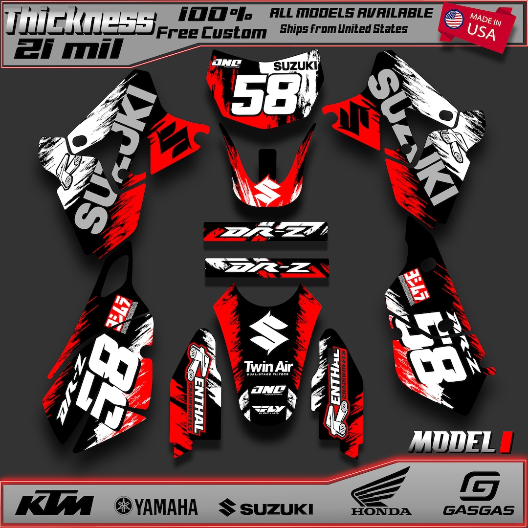 Graphics Decal Kit for Suzuki DRZ400SM (all Years) DRZ 400 SM S E - Etsy