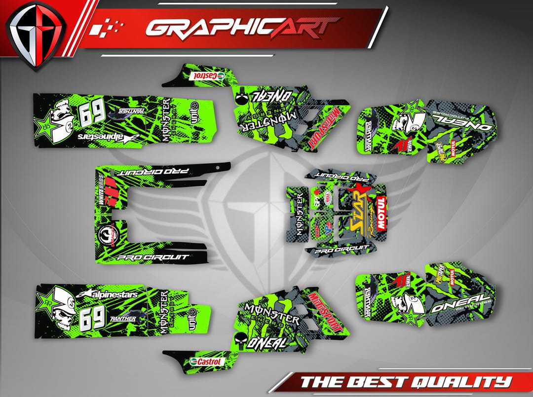 Graphics Kit for BANSHEE 350 (ALL YEARS) - Fully Customizable Style ...